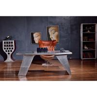 China Nidea #8310 intage Industrial Style Distressed Finish Aluminum Rivets Personalized Durable Rectangular Airplane Wing Desk for sale
