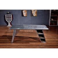 China Nidea #8310 intage Industrial Style Distressed Finish Aluminum Rivets Personalized Durable Rectangular Airplane Wing Desk for sale