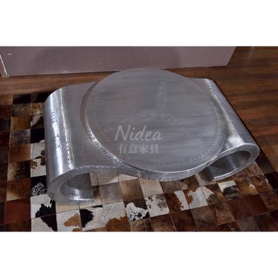 China Nidea #8645 Guangdong Nidea Coffee Table Original Industrial Style Flat Table Personalized Aluminum Rivet Metal for sale