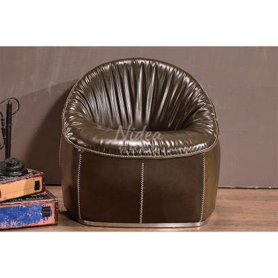 China American Vintage Genuine Leather Sector Sofa Sponge Filled Sofa Set for Living Room Hotel & Villa Use for sale