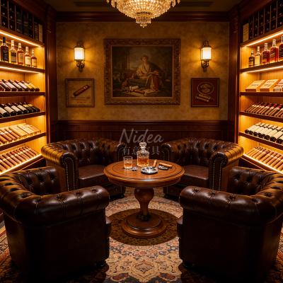 China Classic Dark Brown Handmade Chesterfield Leather Club Chair for Hotel Lobby Bar & Executive Office for sale