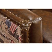 China Nidea American Vintage Handmade  Bedroom Lounge Chesterfield Back Armchair High Tufted Button Rolled Genuine Leather Sofa for sale