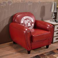 China Nidea Retro Handmade Armchair Sofa with Genuine Leather Seat Antique High Back Design for Living Room Bedroom Hotel Cafe Bar for sale