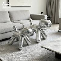 China Industrial Aviator Aluminum Balloon Dog Stool Modern Metal Art Sculpture Decorative Ottoman for Home Hotel Office Handmade for sale