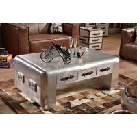 China Foshan Factory Retro Industrial Loft Style Aluminum Coffee Table for Living Room and Hotel Handmade Durable for sale
