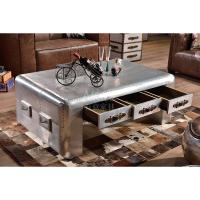 China Foshan Factory Retro Industrial Loft Style Aluminum Coffee Table for Living Room and Hotel Handmade Durable for sale