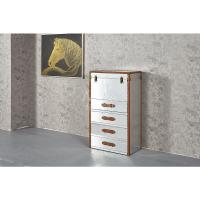 China Nidea Luxury Wine Display Sideboard showcase Bedside Aluminum Kitchen Leather Rustic Trunk Side Table Corner Cabinet for sale