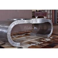 China Guangdong Nidea  Coffee Table Original Industrial Style Flat Table Personalized Aluminum Rivet Metal Watch-Shaped Design for sale