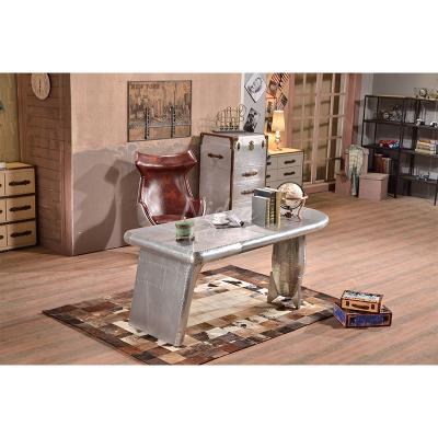 China Desk Vintage Aluminium Industrial Design Mid-Century Aviation Office Table Durable Commercial Customized for sale
