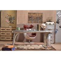 China Desk Vintage Aluminium Industrial Design Mid-Century Aviation Office Table Durable Commercial Customized for sale