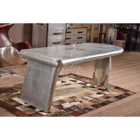 China Desk Vintage Aluminium Industrial Design Mid-Century Aviation Office Table Durable Commercial Customized for sale