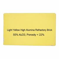 China Light Yellow High Alumina Refractory Brick with 55% Al2O3 and Porosity Below 22% for sale