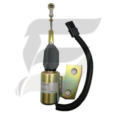 China 3991168 24V Engine Fuel Stop Solenoid Flameout Solenoid for Hyundai R130 Excavator for sale
