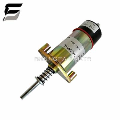 China 24V Fuel Shutoff Solenoid 125-5774 for E330 330B 330C Excavator Stop Valve for sale