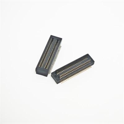 China Double Slot 0.8 Pitch btb Board-to-Board Connector 50Pin Male Female Block Height 5.0mmH SMD Terminal Gold Plated for sale