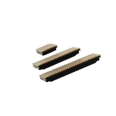 China FPC/FFC connector 0.3MM pitch front plug rear lock soft row socket height 1.0MM 9/13/41/71P for sale