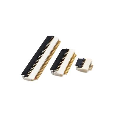 China FPC/FFC Connector 0.5MM Pitch 0510 Flip Flop Lower Connection Flexible Row Socket Height 1.0MM4-12-50P for sale