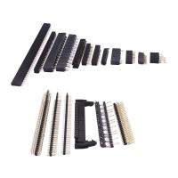 China Manufacturer's 90 Degree Bent Pin Header Female Header1.0~1.27~2.54 Pitch Single Row Double Board Board Mezzanine Connectors for sale