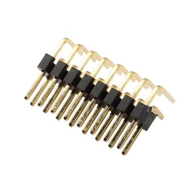 China Pin header connector double Row Curved Needle Row 2.54 Spacing Gold Plated Heat Resistant PCB for sale