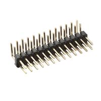 China Pin header connector double Row Curved Needle Row 2.54 Spacing Gold Plated Heat Resistant PCB for sale