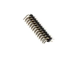 China Pin header connector double Row Curved Needle Row 2.54 Spacing Gold Plated Heat Resistant PCB for sale