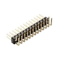 China Pin header connector double Row Curved Needle Row 2.54 Spacing Gold Plated Heat Resistant PCB for sale