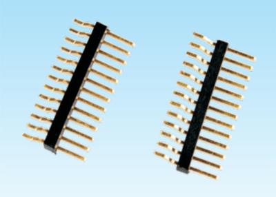 China Single Row Right Angle Pin Header Connector SMT Type Copper Alloy Contact Material for sale