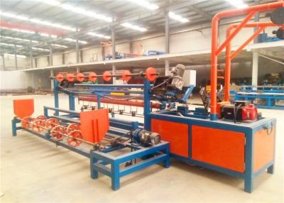 China Double Wire Feed Chain Link Weaving Machine , Diamond Mesh Fencing Machine for sale