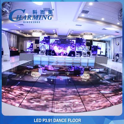 China Waterproof IP65 LED Floor Tiles Screen Panel RGB Full Color 3840Hz For Weeding Dance Shows for sale