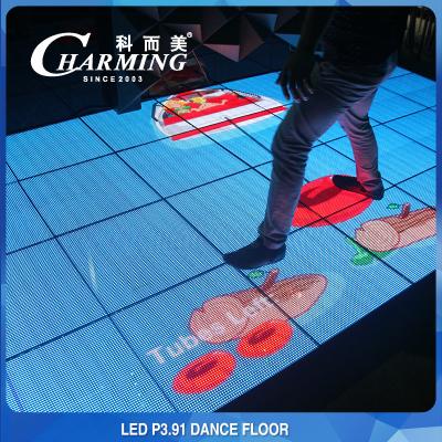 China Antiwear IP53 Dance Floor Underground LED Screen Tempered Glass for sale