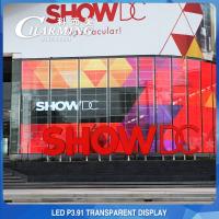 China Shopping Mall Advertisement P3.91 Transparent LED Video Wall 4K Indoor for sale