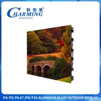 China Lightweight Magnesium Outdoor LED Display with 7680Hz refresh rate and hoisting support for rental and advertising for sale