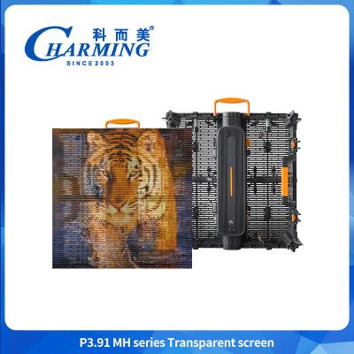 China 500*500mm P3.91 Led Transparent Screen Shopping Mall Advertising Screen LED Wall Screen for sale