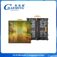 China P3.91 Led display Screen Full Colo500*500mm Lightweight  Aluminum Transparent Led Storefront for sale