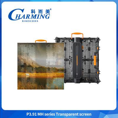 China P3.91 16bit Transparent Led Panel 220v Outdoor Windproof Led Video Wall for sale