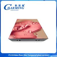 China 4K Wedding Dance Floor SMD1921 P3.91 LED 3D Interactive Effect Gob Craft Luminous RGB Full Color Glass Material LED Video Floor Tile for sale