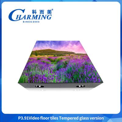 China 500*500mm Mobile DJ Stage Video Floor Tile Screen Indoor and Outdoor 3D LED Screen For Wedding Bar Club for sale