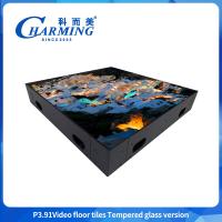 China 50x50CM Led Dance Floor P3.91 Video Floor Tiles Tempered Glass Version for sale