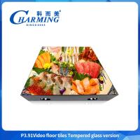 China IP65 WATERROOF P3.91 VIDEO FLOOR TILES TEMPERED GLASS VERSION for sale