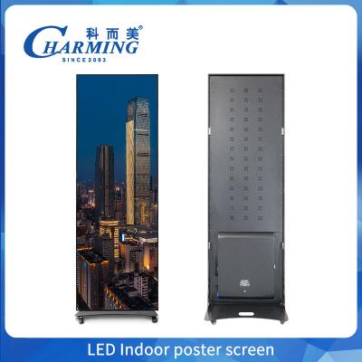 China Moveable Smart Wifi Stand Hd P1.86 P2 Digital Advertising LED Poster Display Screens for sale
