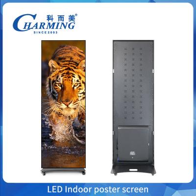 China Indoor Full Color Poster LED Display P1.86 Floor Standing Digital Poster LED Screen for sale