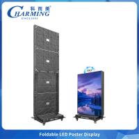China High-Brightness Foldable LED Poster Display featuring GOB durability and remote content management for shopping malls and conference rooms for sale