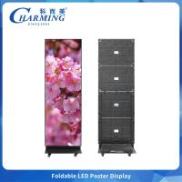 China P2 Foldable LED Poster Screen with 360° Universal Wheels and Mobile Intelligent Control for sale