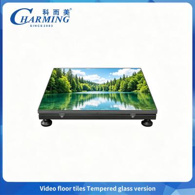 China 500kg High Load Capacity Tempered Glass Dance Floor LED Wear-resistant for KTV for sale