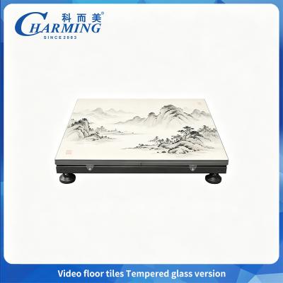 China Quick Cabinet Assembly and Disassembly P2.6 Dance Floor LED Tempered Glass Cover for sale