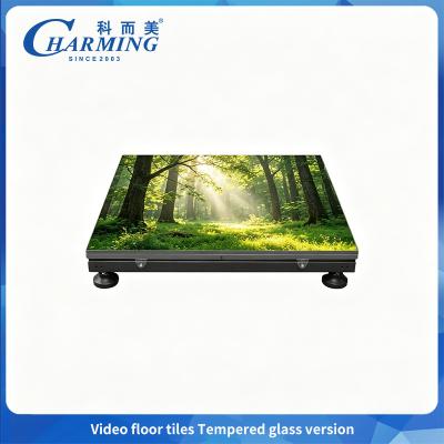 China Front IP65 Protection Tempered Glass Dance Floor LED Choose Foot Cup or Track Mounting for sale