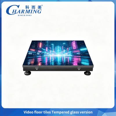 China 500x1000mm High Performance P3.91 LED Video Floor Tiles / Tempered Glass Interactive Dance Floor for sale