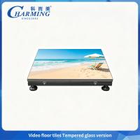 China P3.91 Tempered glass version video ﬂoor tiles wear-resistant and load capacity 500KG for sale