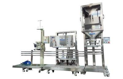 China 25kg Semi Automatic Granule Filling Machine with 3-8 Bags/Min Capacity and ±0.1-0.3% Accuracy for sale
