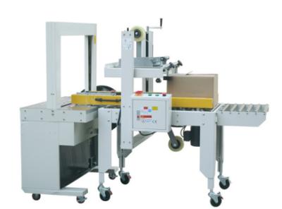 China Automatic Strapping Machine with 0.55-1.0mm Packing Thickness, 2.5 sec/line Speed, and 0-90kg Tension for sale